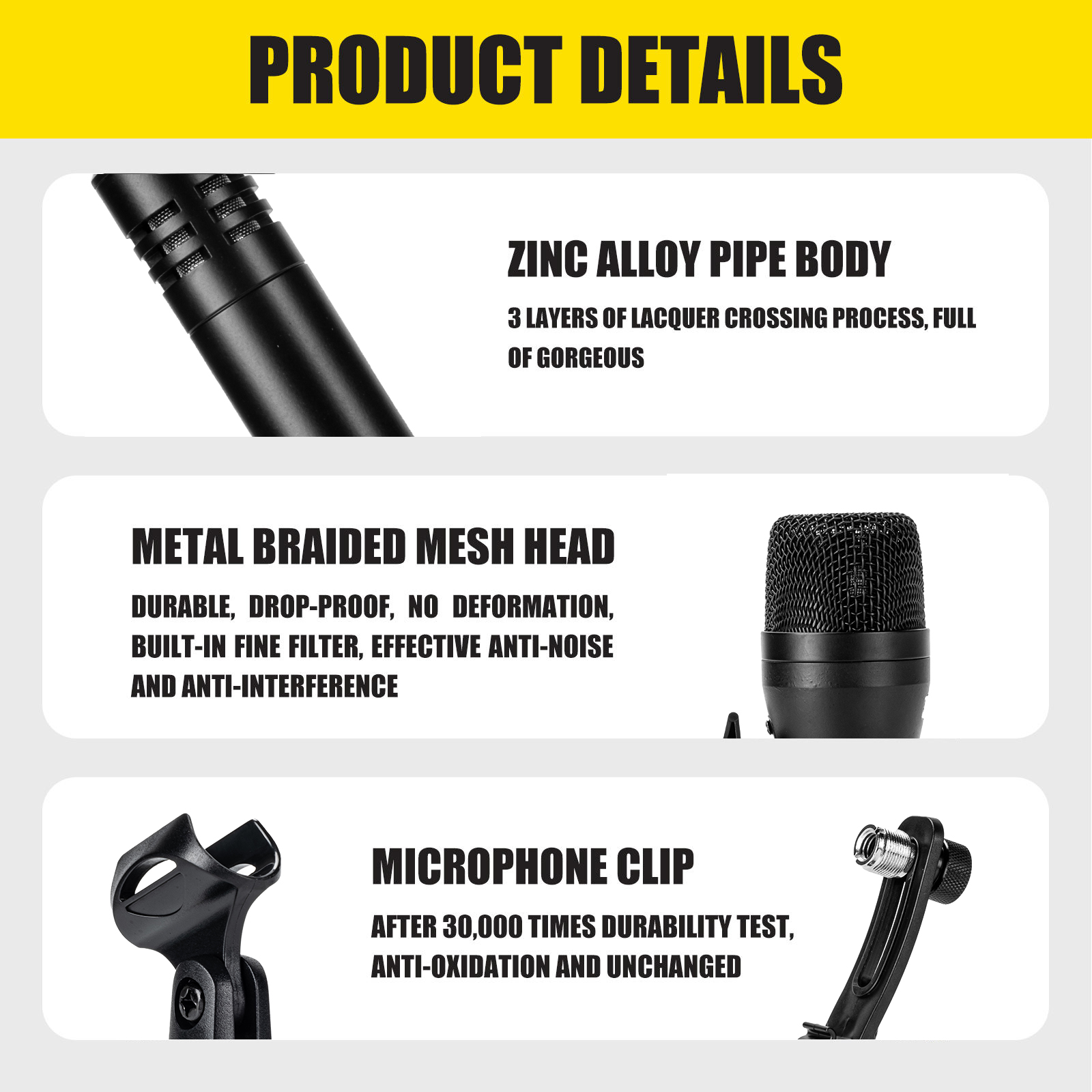 Audio Array Wired Microphone Drum Kit Ideal for Stage Performance and ...