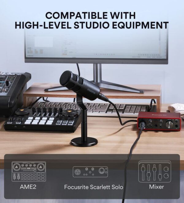 MAONO PD100 XLR Podcast Microphone, Cardioid Studio Dynamic Mic for ...