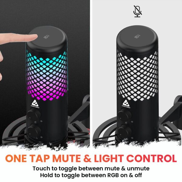 Audio Array AM-C30 Metal RGB Professional USB Microphone | One-Touch ...